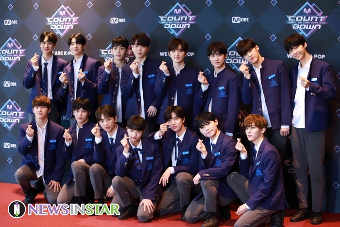[포토인스타] 풋풋함으로 포토존 물들이는 PRODUCE X 101 A등급 연습생들 (Mnet 엠카운트다운)